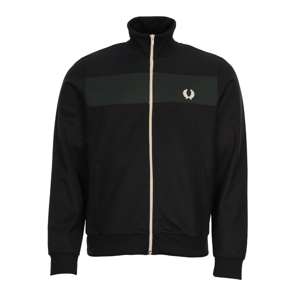 Track Jacket - Navy/Green Fred Perry