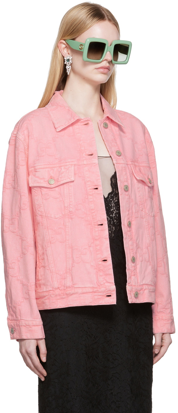 Gucci Pink Love Parade Denim Jacket Gucci