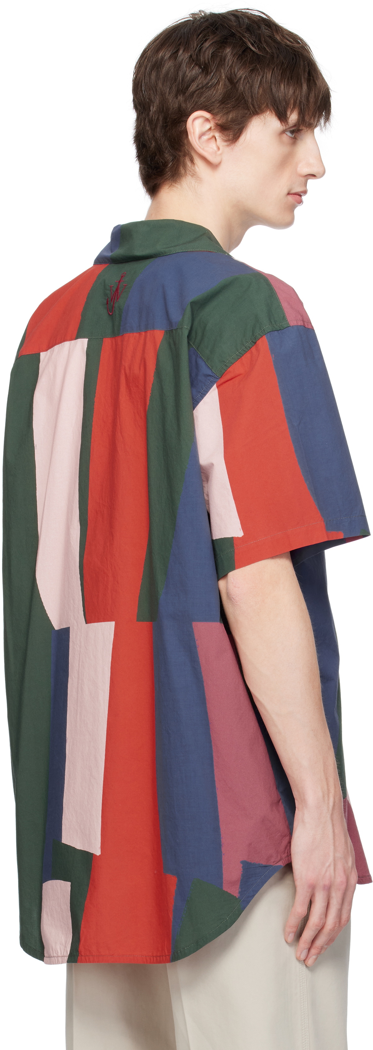 JW Anderson Multicolor Short Sleeve Zip Up Printed Shirt JW Anderson