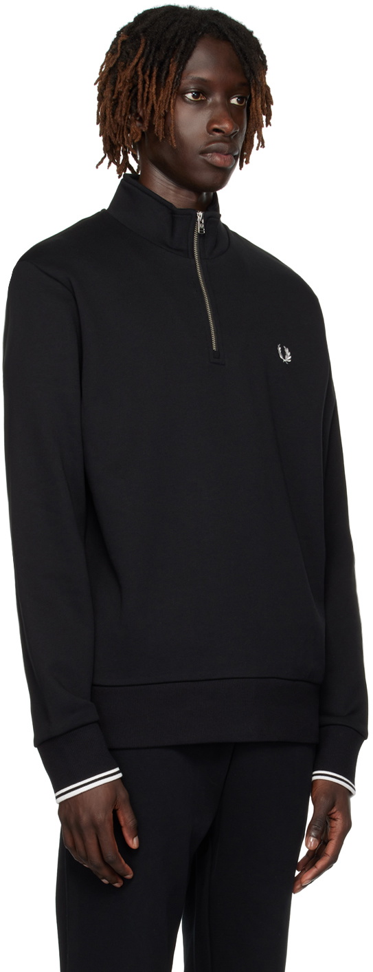 Fred Perry Black Half-Zip Sweater Fred Perry