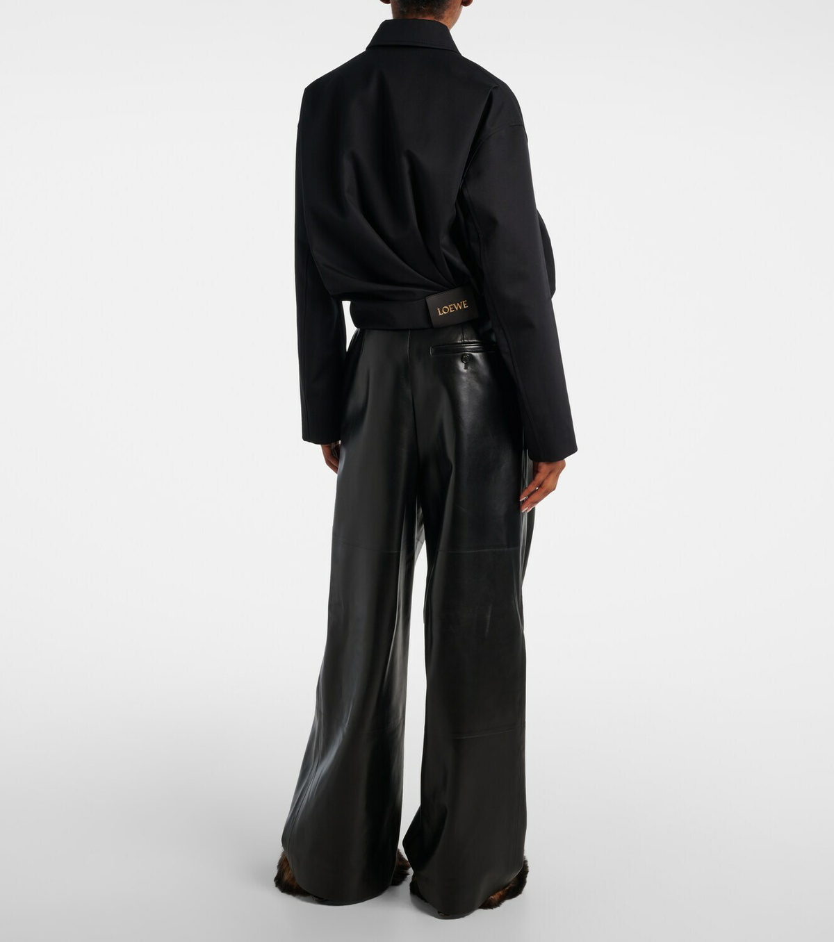 Loewe Draped cotton and silk twill jacket Loewe