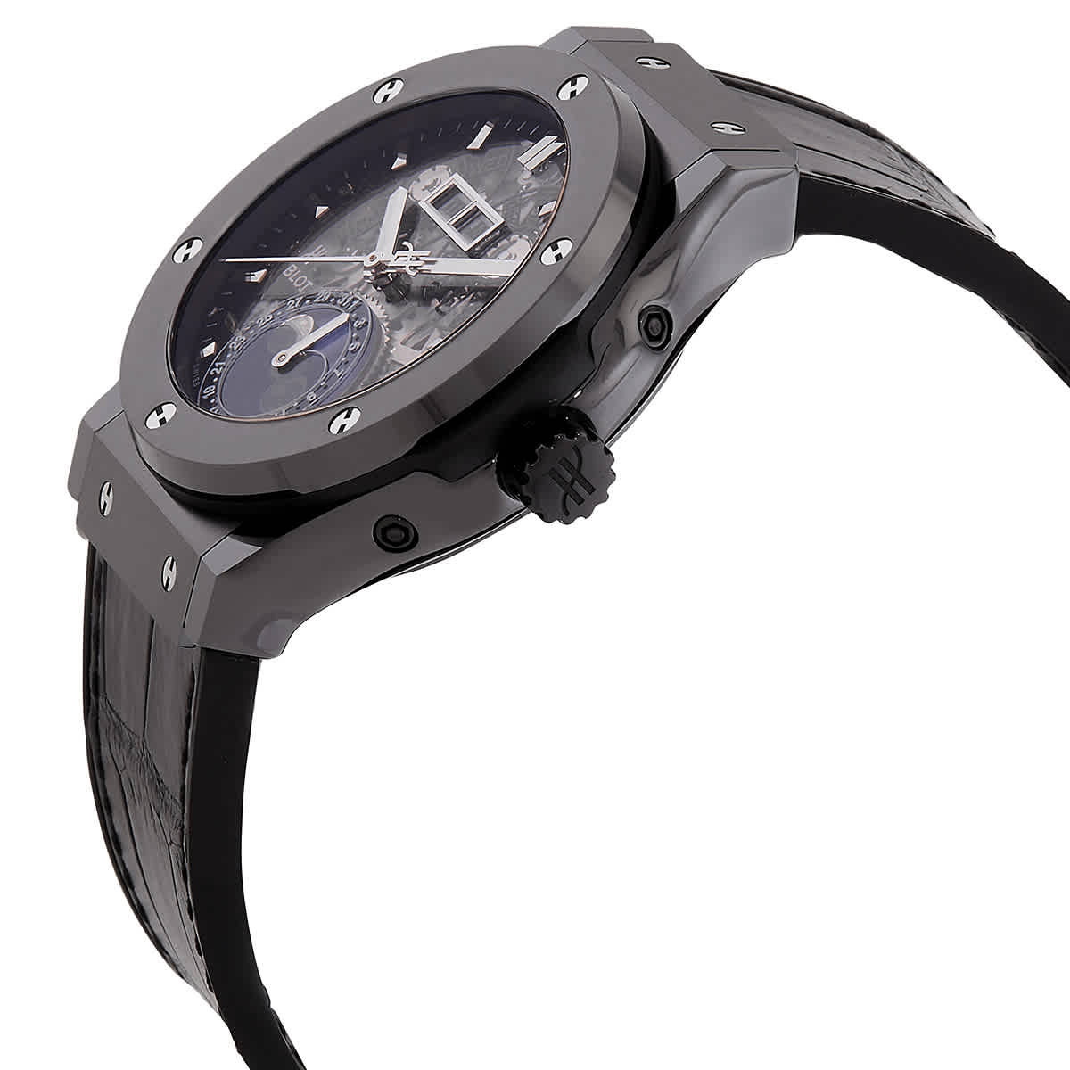 Hublot Classic Fusion Aerofusion Moonphase Black Magic Automatic Silver ...