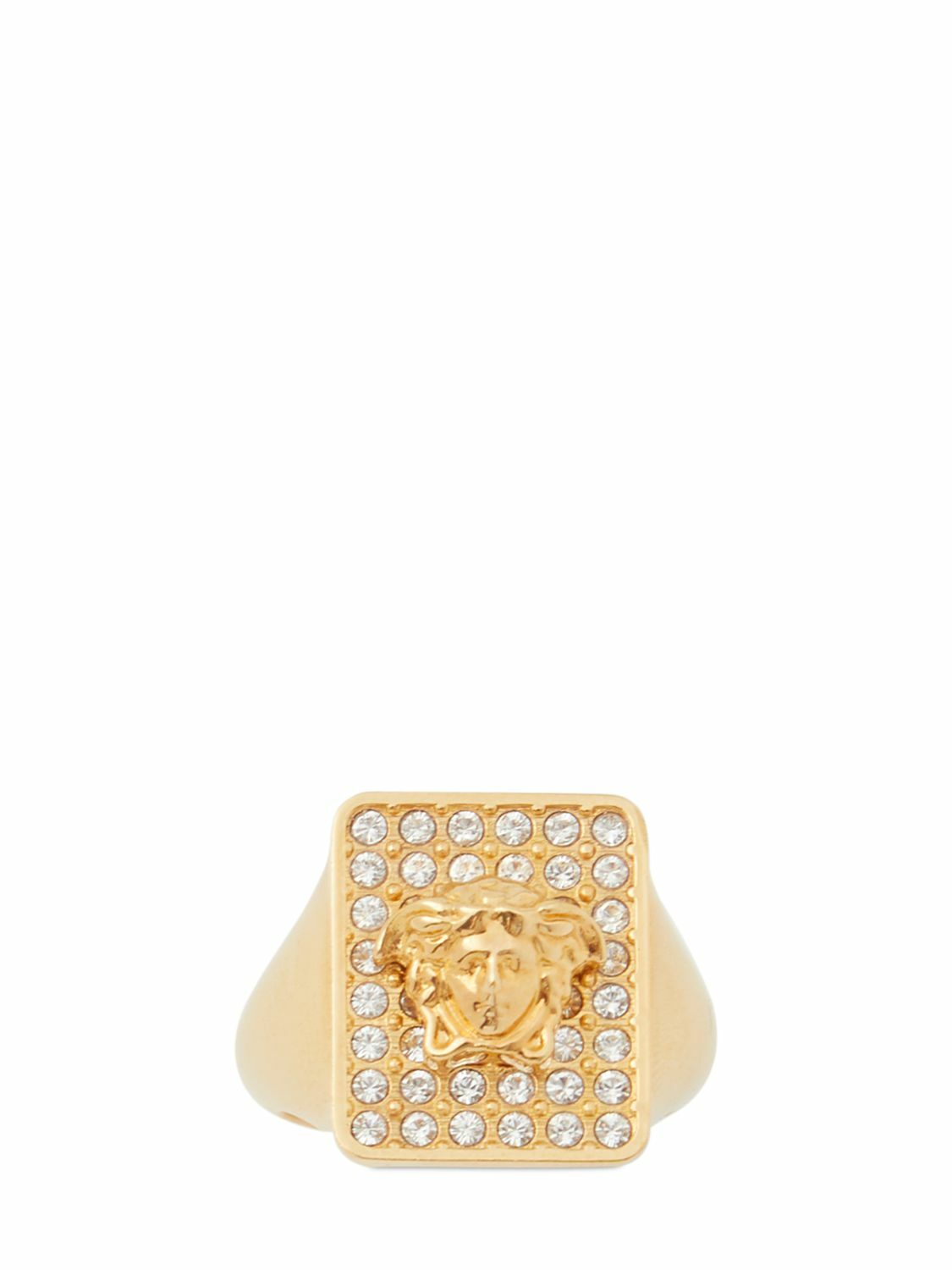 VERSACE - Medusa Crystal Squared Ring Versace
