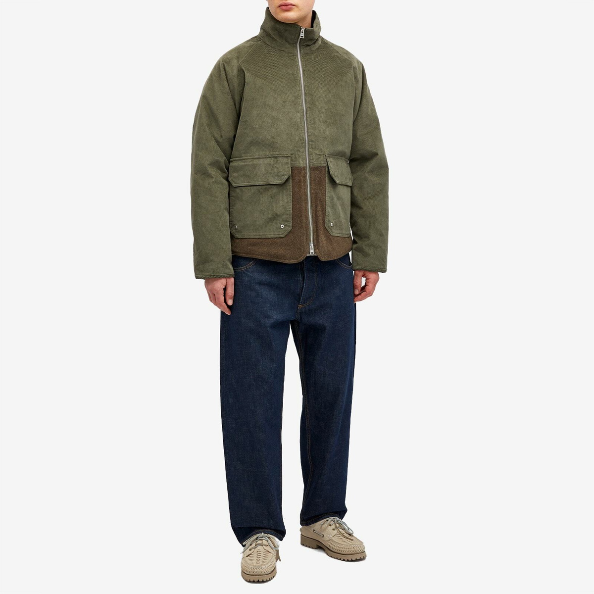 Norse Projects Men's Hakon Solotex & Corduroy Jacket in Ivy Green Norse ...
