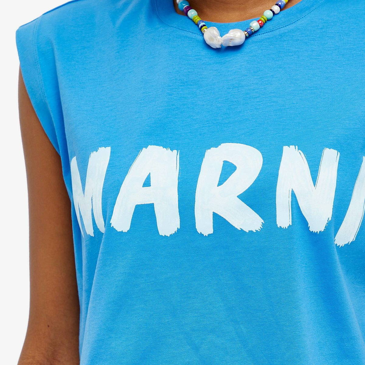 Marni Women's Logo Tank Top in Neptune Marni