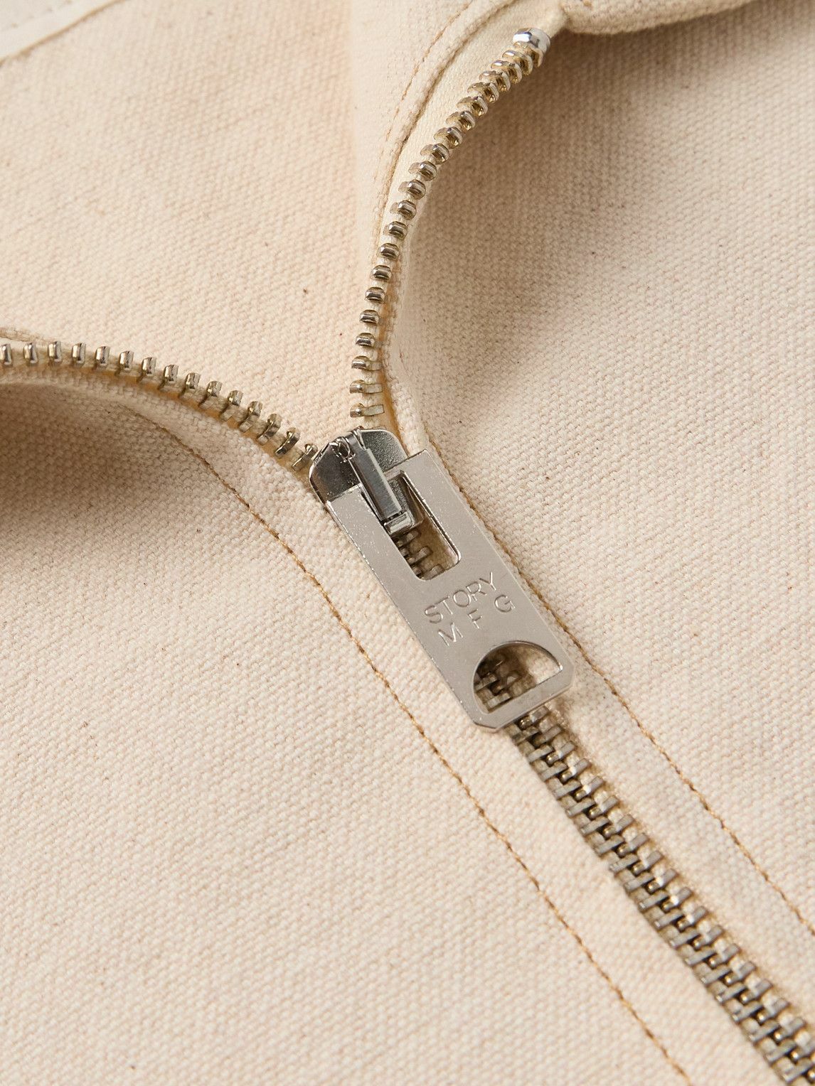 Story Mfg. - 555 Appliquéd Organic Cotton-Canvas Zip-Up Shirt Jacket ...