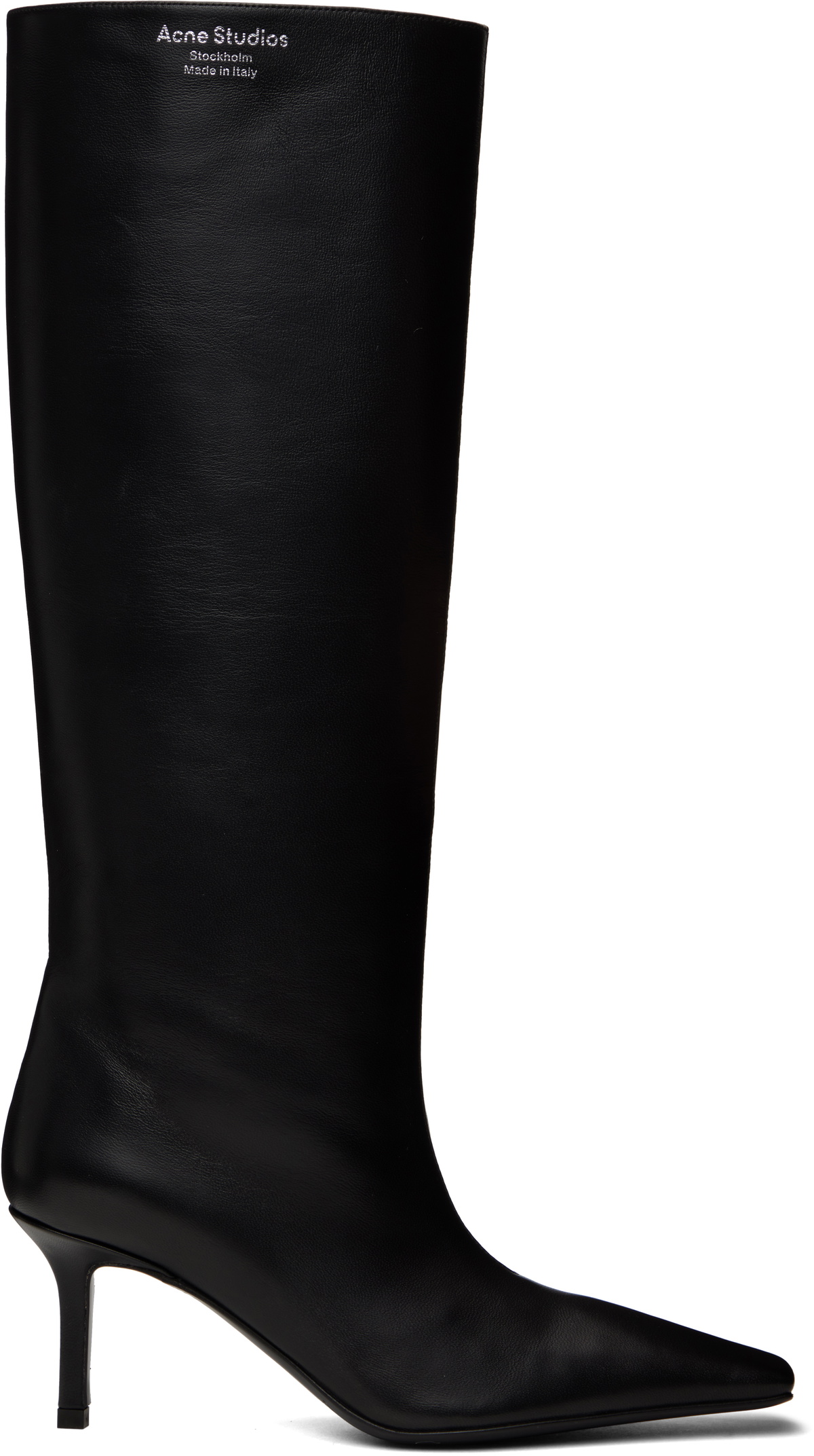 Acne Studios Black Leather Tall Boots Acne Studios