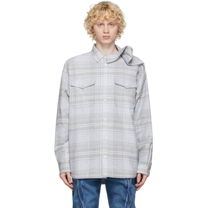 Y/Project Grey Clipped Shoulder Shirt Y/Project