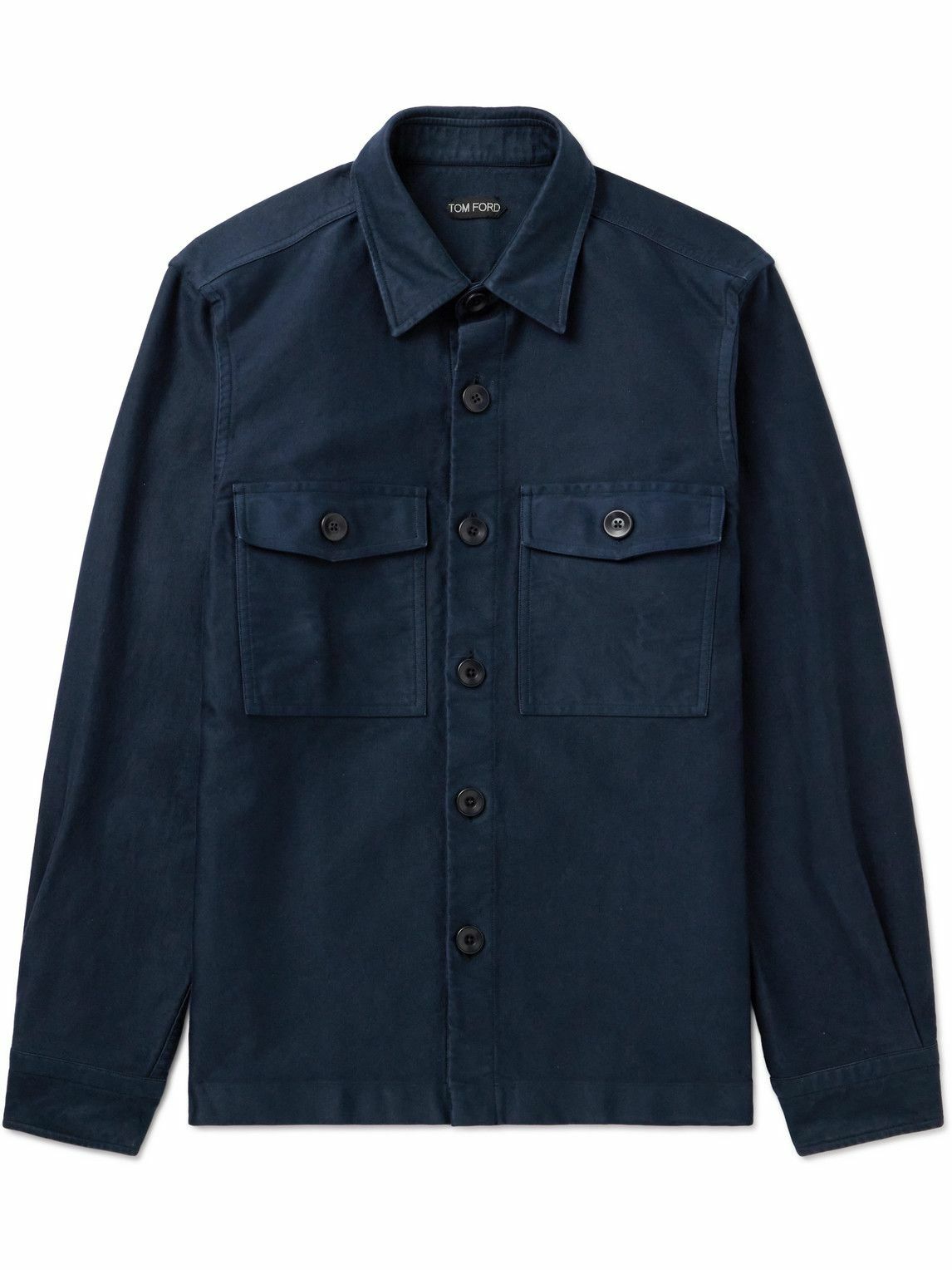 TOM FORD - Cotton Overshirt - Blue TOM FORD