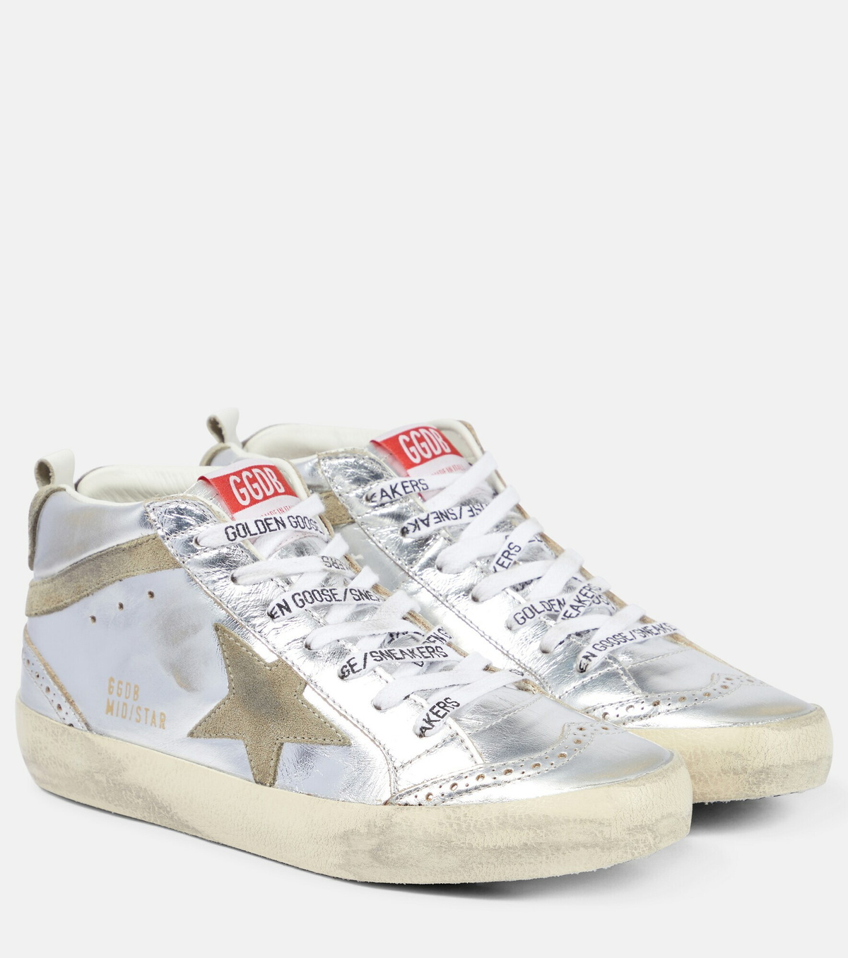 Golden Goose - Mid Star metallic leather sneakers Golden Goose Deluxe Brand