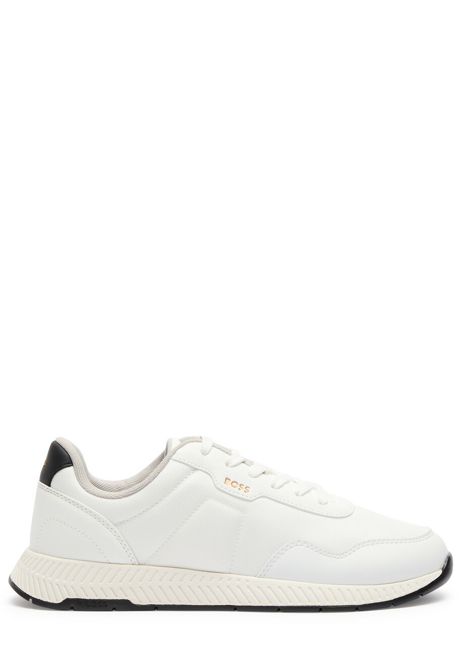 Boss Titanium Runner Panelled Nylon Sneakers White BOSS