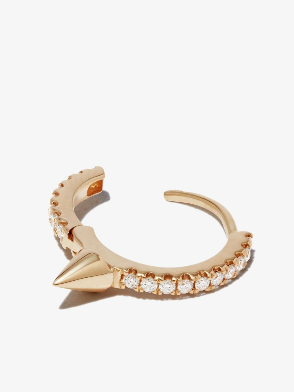 MARIA TASH 18K Yellow Gold Spike Diamond Hoop Earring Maria Tash