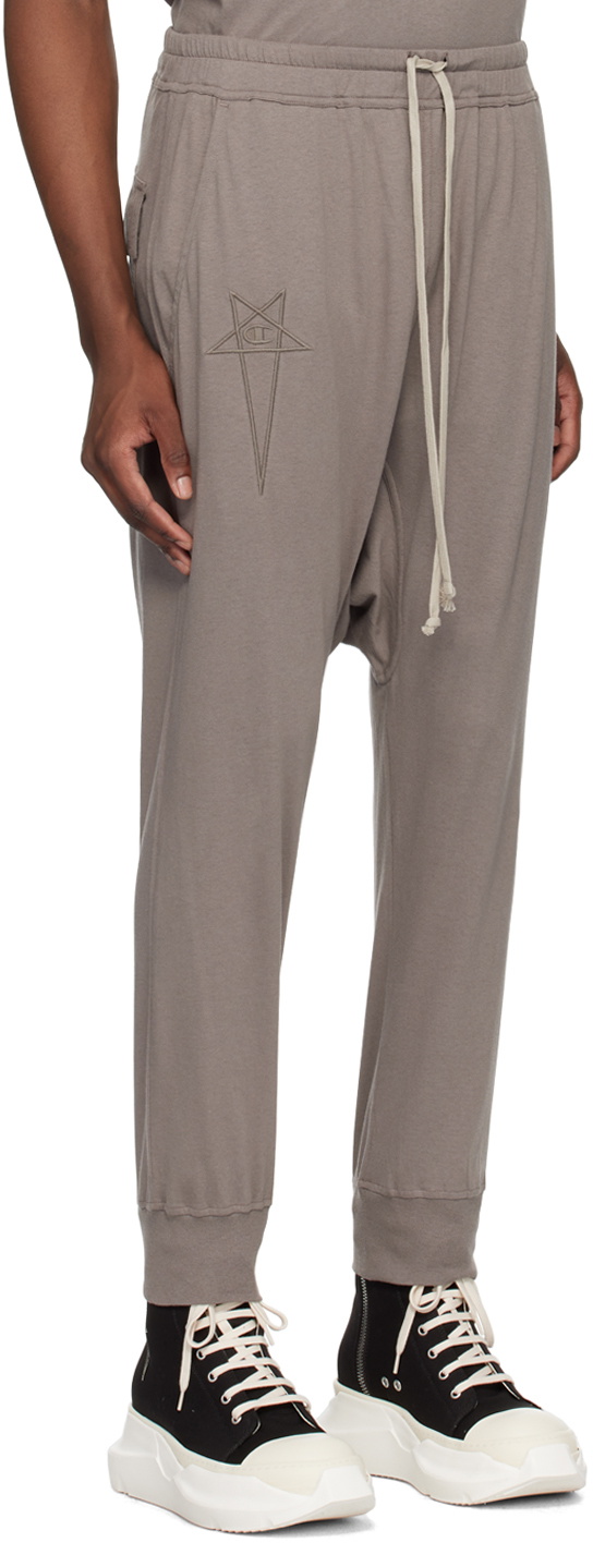 Rick Owens Gray Champion Edition Sweatpants Rick Owens