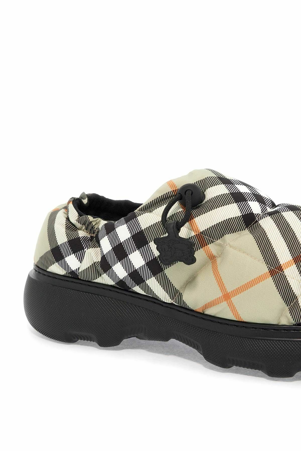 BURBERRY nylon check mules pillow for Khaki Burberry