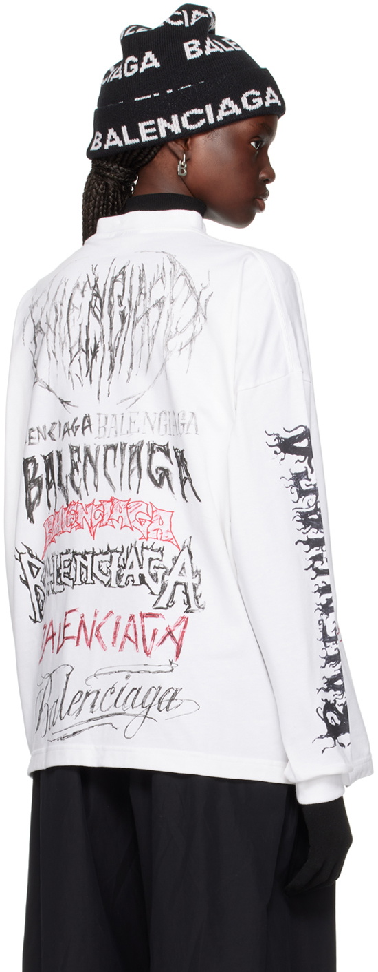 Balenciaga White DIY Metal Long Sleeve T-Shirt Balenciaga