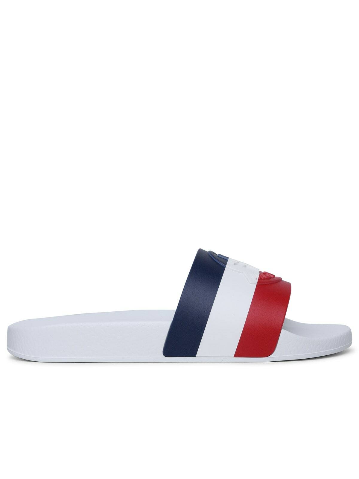 Moncler basile White Rubber Slippers Moncler
