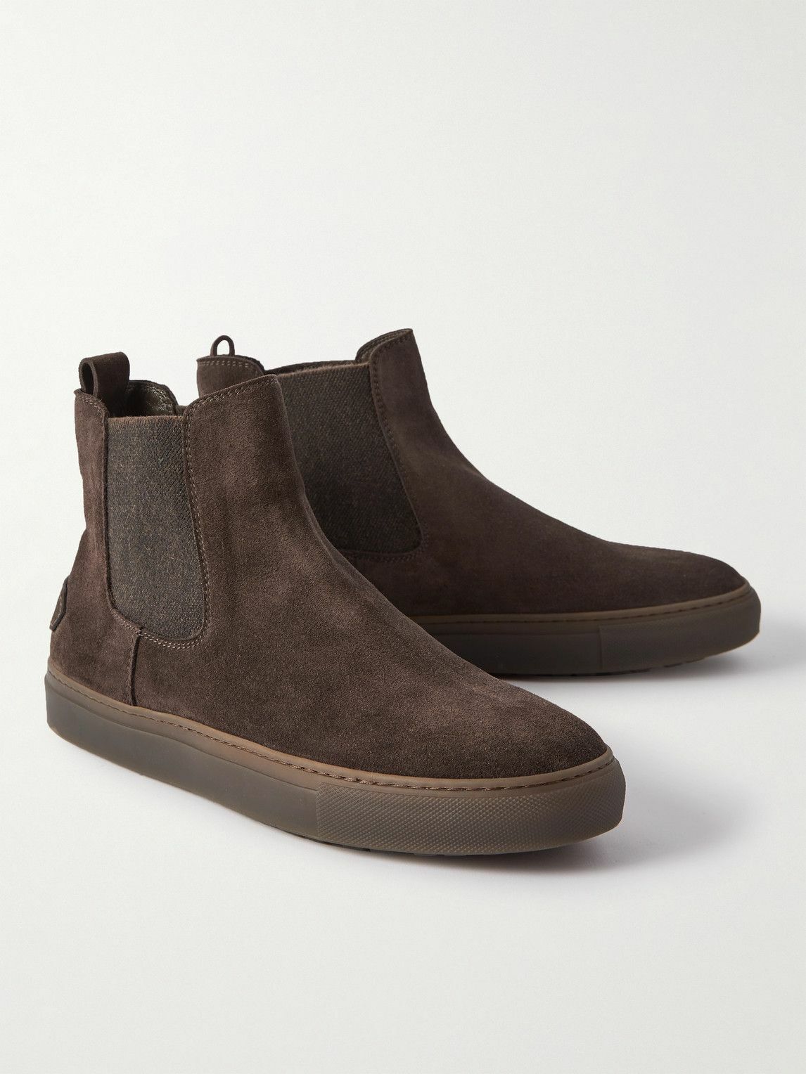 Brioni - Shearling-Lined Suede Chelsea Boots - Brown Brioni