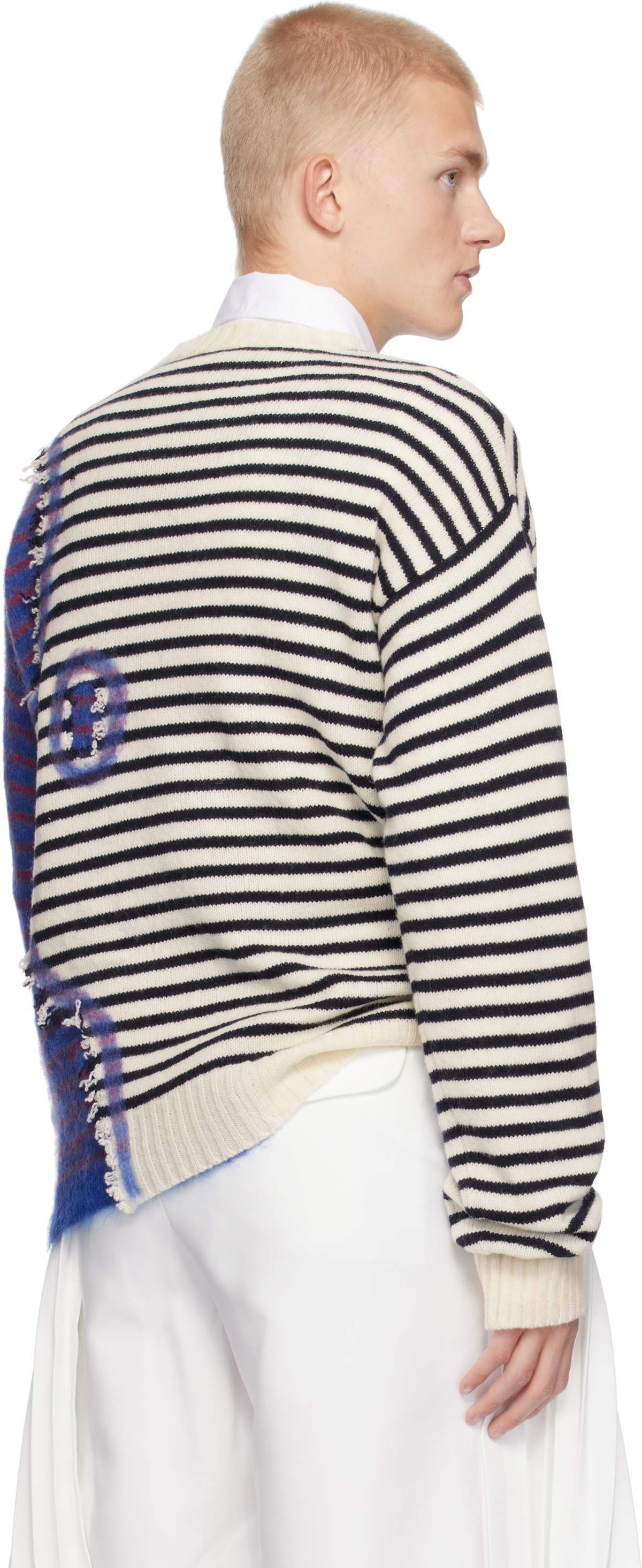 Marni Multicolor Striped Needle Punch Sweater Marni