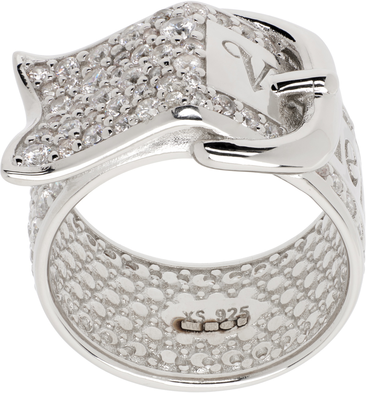 Vivienne Westwood Silver Pave Belt Ring Vivienne Westwood