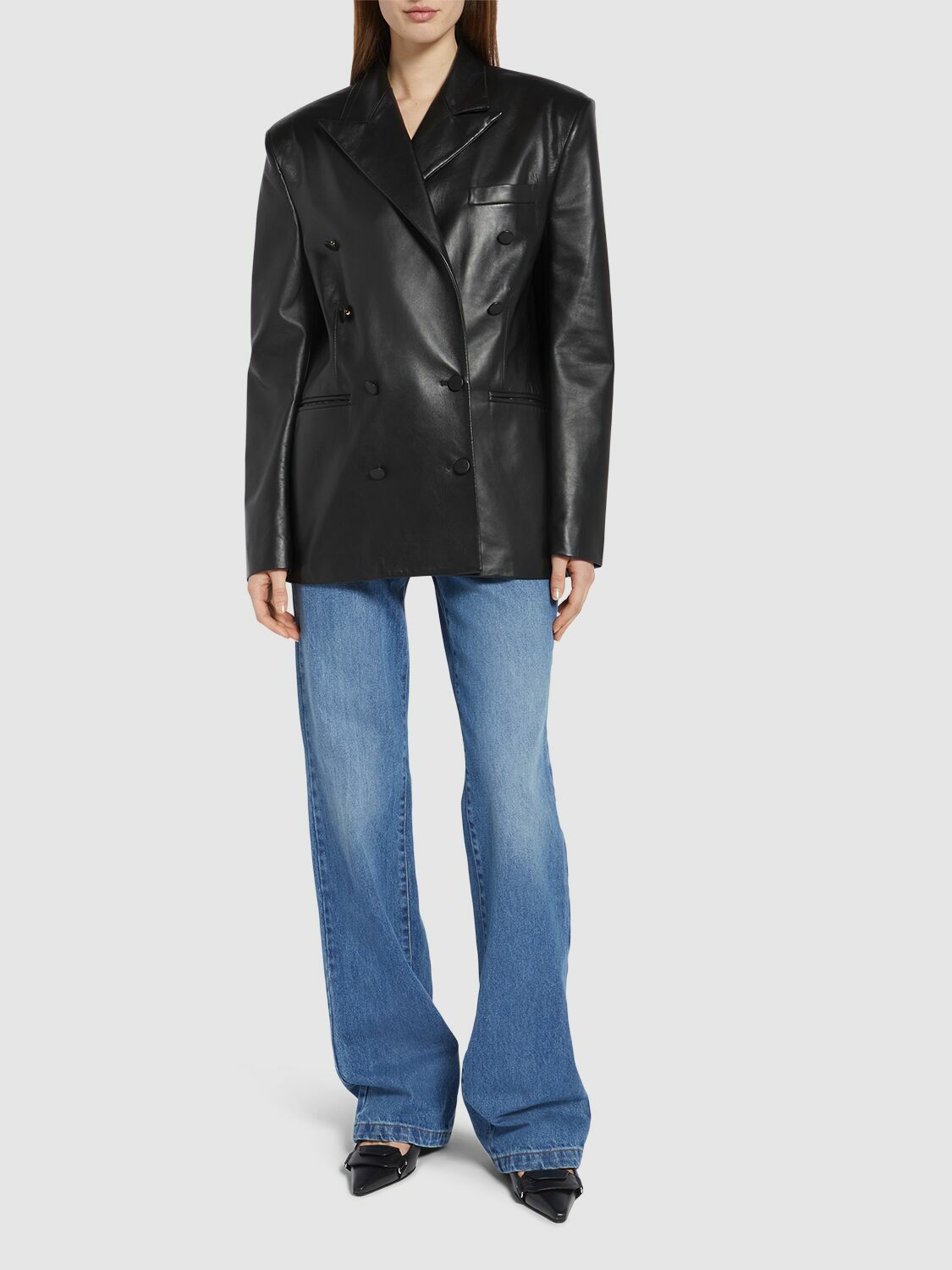 GIUSEPPE DI MORABITO Leather Blazer Giuseppe di Morabito