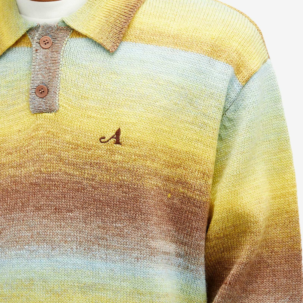 Awake NY Men's Ombre Polo Jumper in Multi Awake NY