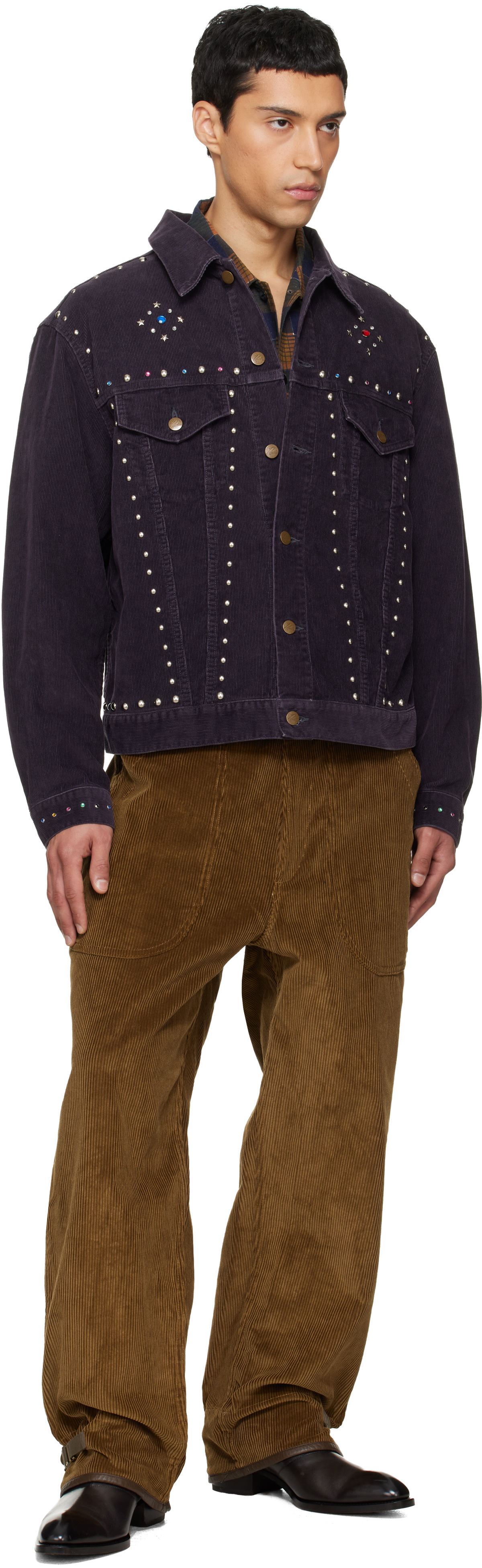 NEEDLES Black Studded Jacket Needles