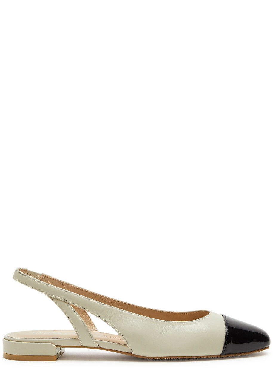 Stuart Weitzman Sleek Leather Slingback Flats Stuart Weitzman