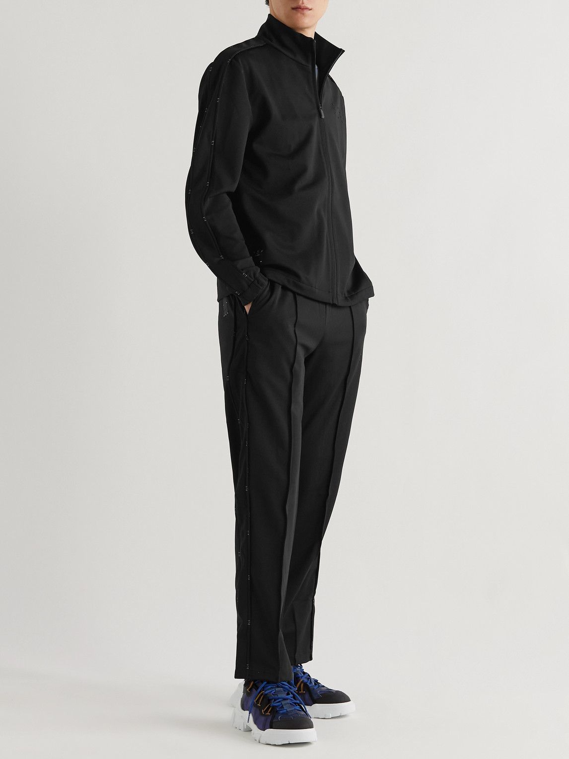 MCQ - Logo-Appliquéd Stretch-Jersey Track Jacket - Black McQ Alexander ...