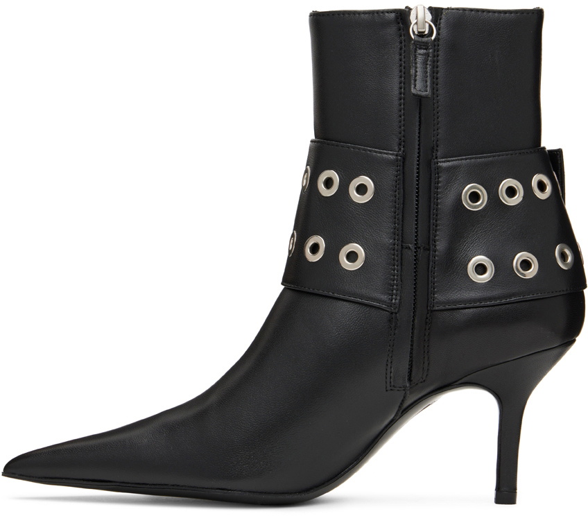 Abra Black Big Belt Boots ABRA