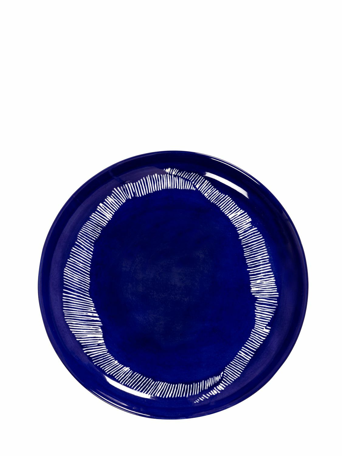 SERAX - Set Of 2 Dark Blue Striped Plates Serax
