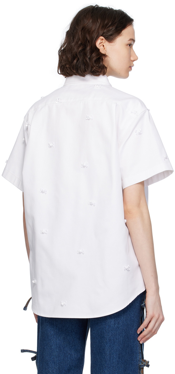 Pushbutton White Ribbon Shirt Pushbutton