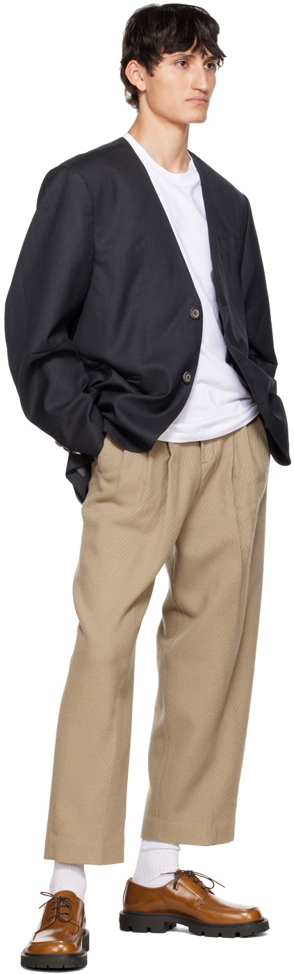 ADER error Beige Pleated Trousers ADER error