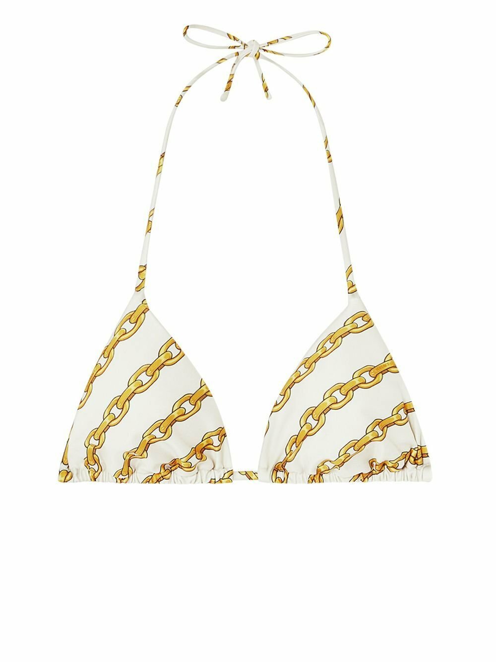 Versace Chain-Print Bikini Top Versace