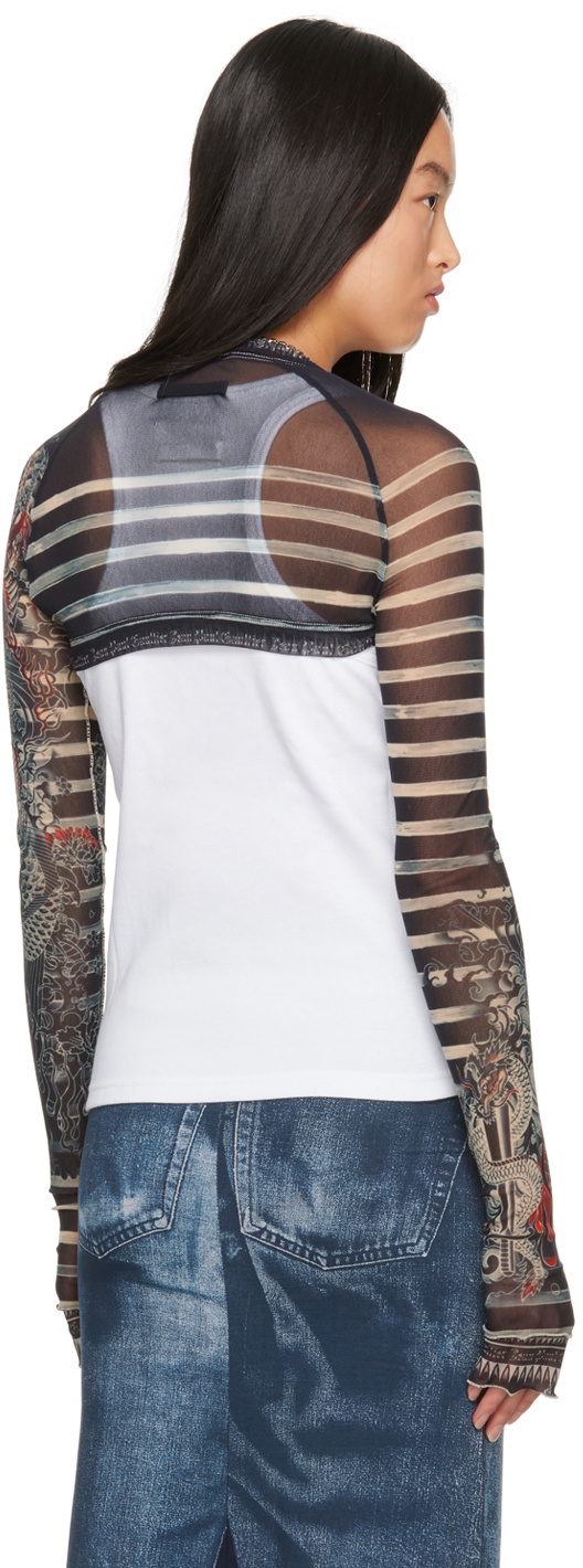 Jean Paul Gaultier Navy Graphic Cardigan Jean Paul Gaultier