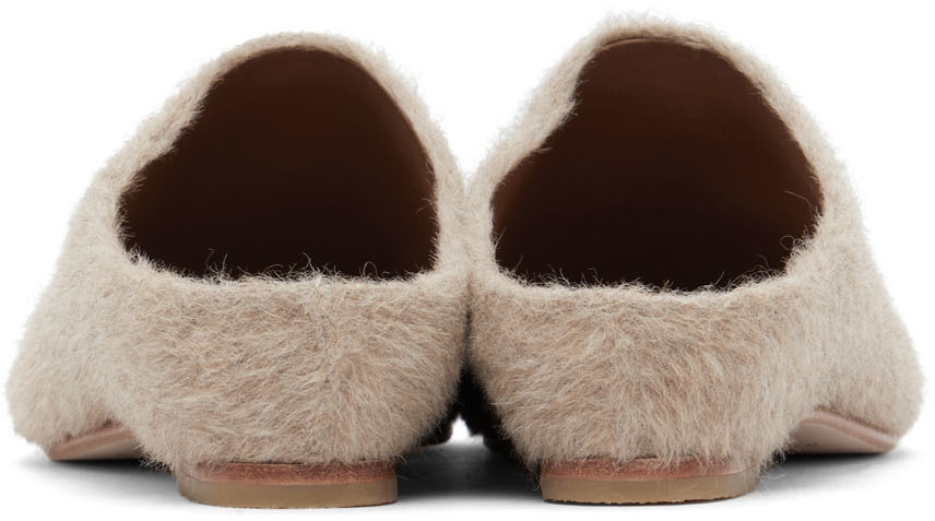 Lauren Manoogian Beige Brushed Vault Mules Lauren Manoogian