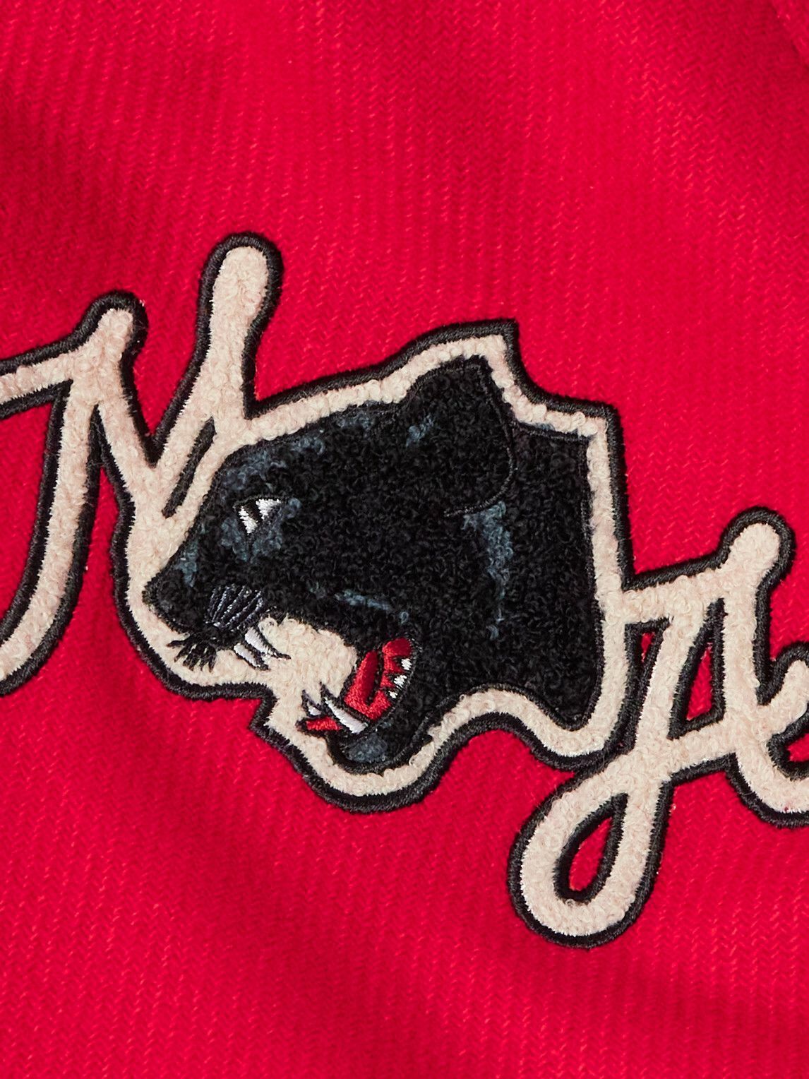 AMIRI - Panther Logo-Embroidered Appliquéd Wool-Blend Twill Bomber ...