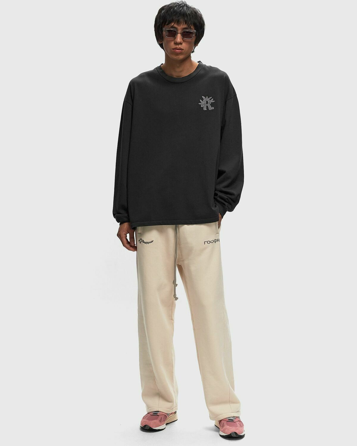 Rough. Signature L/S Tee Black - Mens - Longsleeves Rough.