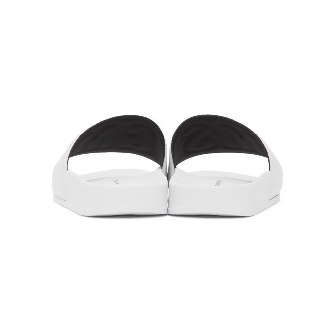 MSGM White Logo Pool Slides MSGM