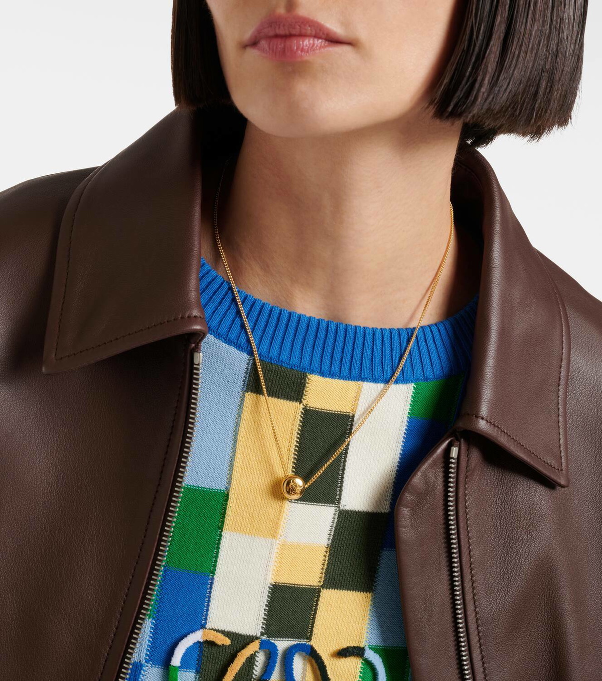 Loewe Anagram sterling silver necklace Loewe
