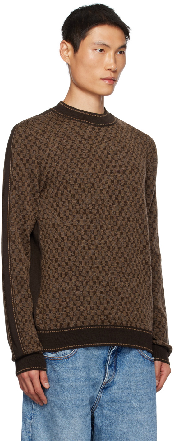Balmain Brown Mini Monogram Sweater Balmain