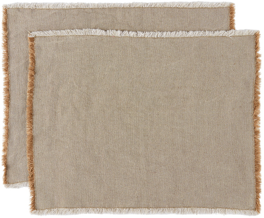 R+D.LAB Beige Hopsack Linen Placemat Set R+D.LAB