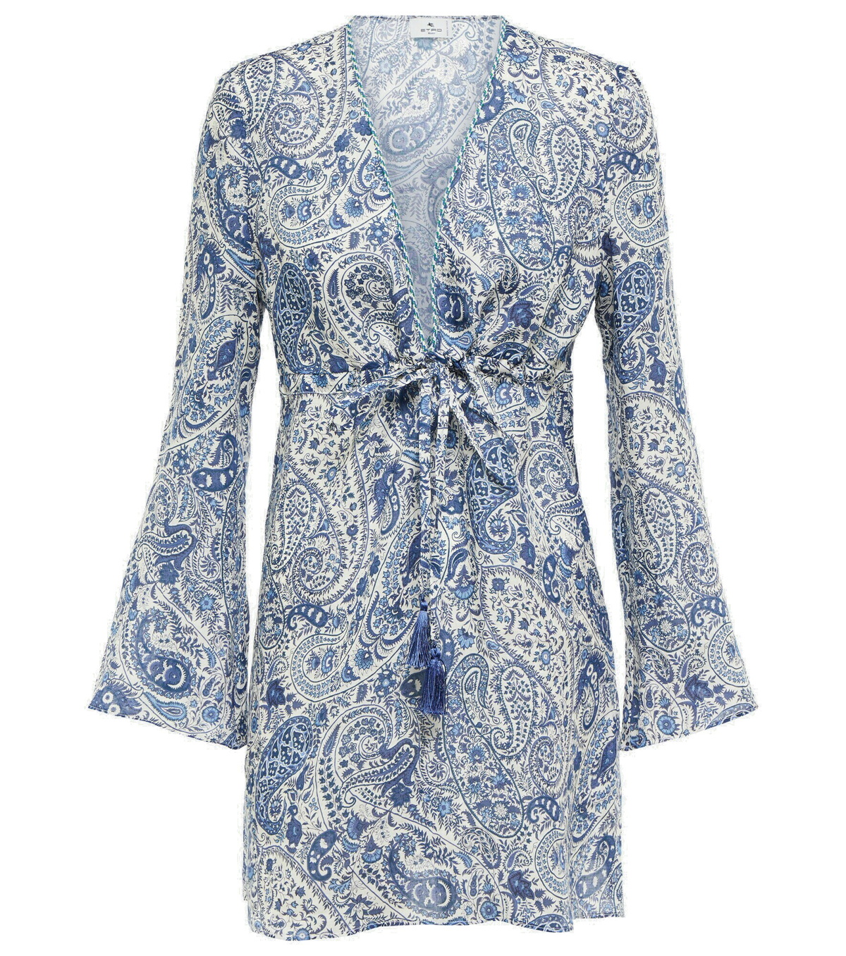 Etro - Paisley ramie beach cover-up Etro