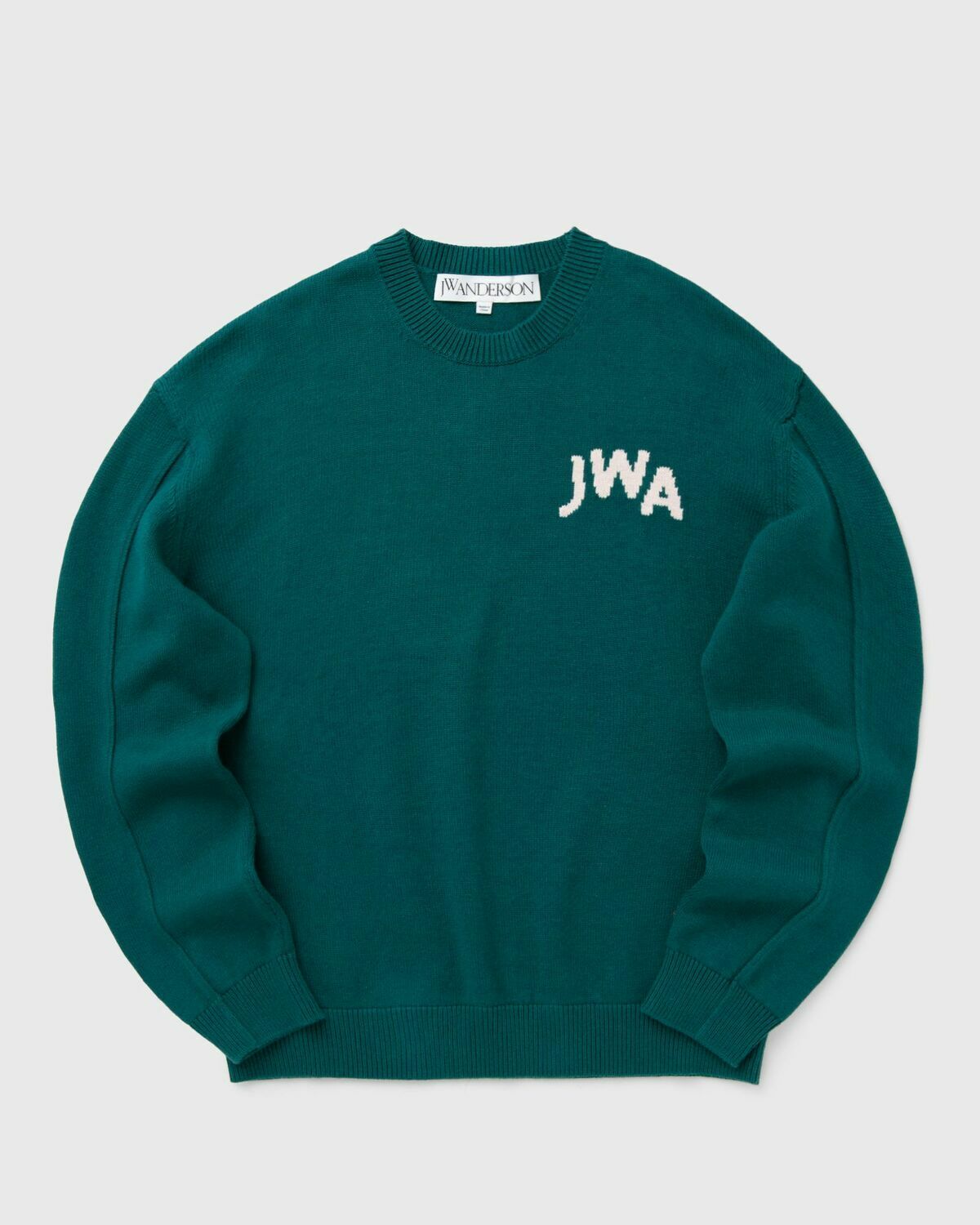 JW Anderson JWA CREW NECK JUMPER Green Mens Pullover JW Anderson