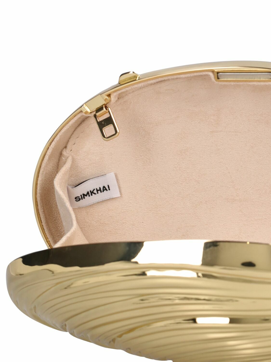 SIMKHAI - Bridget Metal Oyster Shell Clutch Simkhai