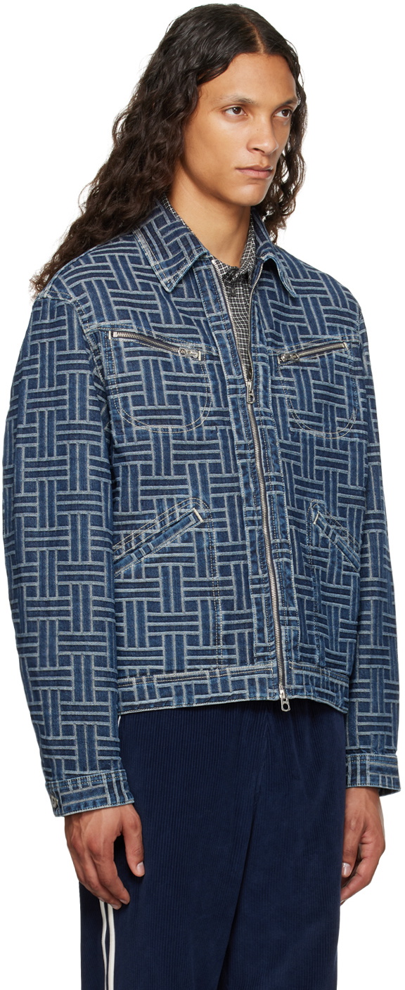 Kenzo Blue Kenzo Paris 'Kenzo Weave' Denim Jacket Kenzo Kenzo Blue Kenzo Paris 'Kenzo Weave' Denim Jacket Kenzo