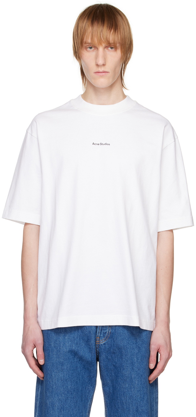 Acne Studios White Printed T-Shirt Acne Studios