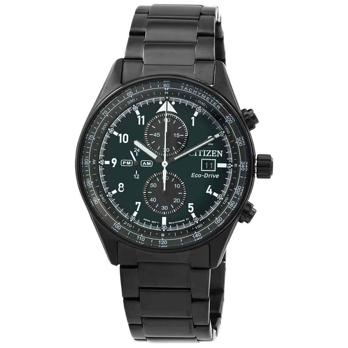 Citizen Eco-Drive Chronograph Green Dial Mens Watch CA0775-87X Citizen