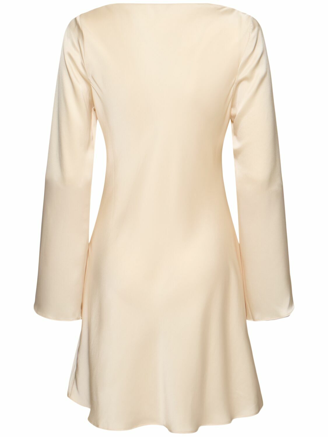 REFORMATION Pike Long Sleeve Satin Mini Dress Reformation