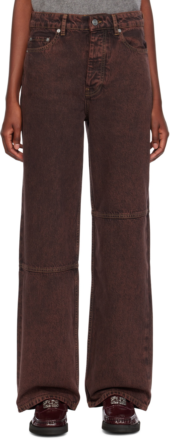 GANNI Brown Overdyed Jeans GANNI