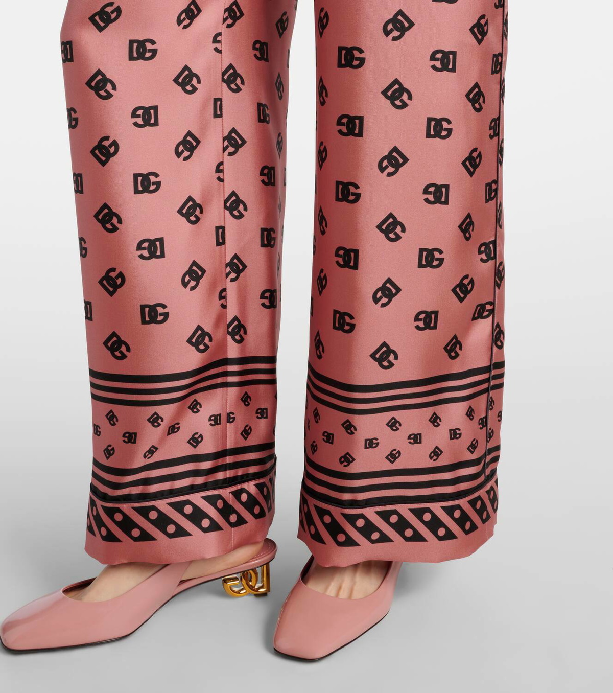 Dolce&Gabbana DG silk satin palazzo pants Dolce & Gabbana